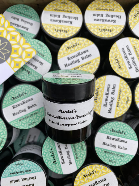 Awhi's Balm - Kawakawa and Eucalyptus Healing balm 30gm – Bulbs Direct